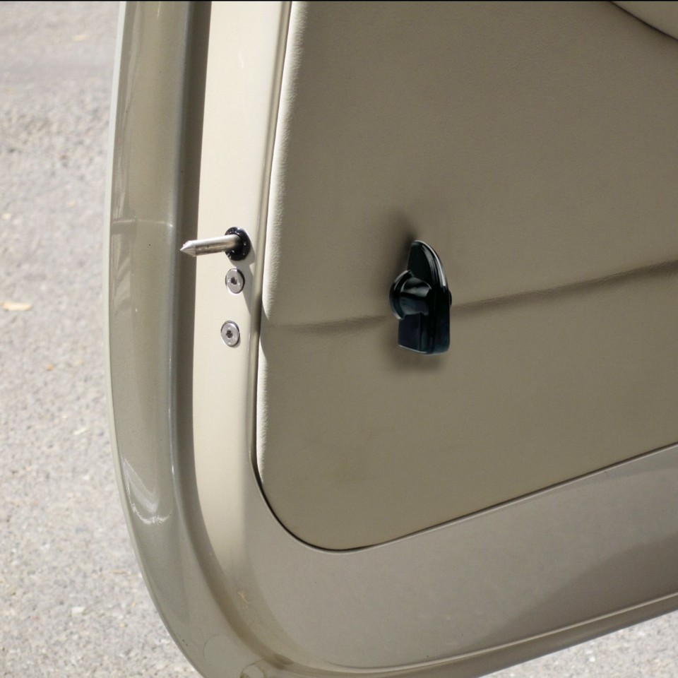 Manual Suicide Door Safety Pin Bolt Lock Rod Spring Loaded System Set w ...