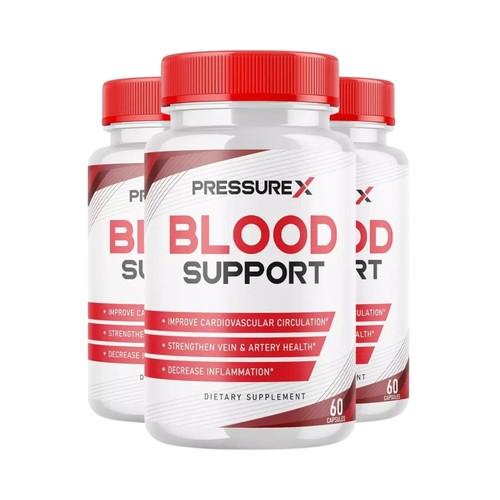 3-Pack Pressure X Blood Support - PressureX Blood Sugar Supplement -180 ...