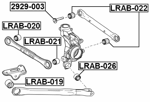 Arm Bushing For Rear Arm Febest LRAB-021 Oem LR002575 | eBay