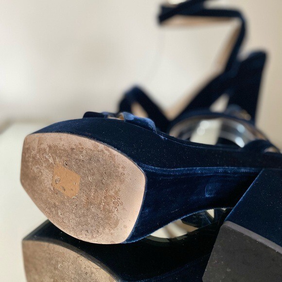 JIMMY CHOO Gaia 140 Velvet Platform Sandals 39.5 | eBay JIMMY CHOO Gaia 140 Velvet Platform Sandals 39.5 | eBay