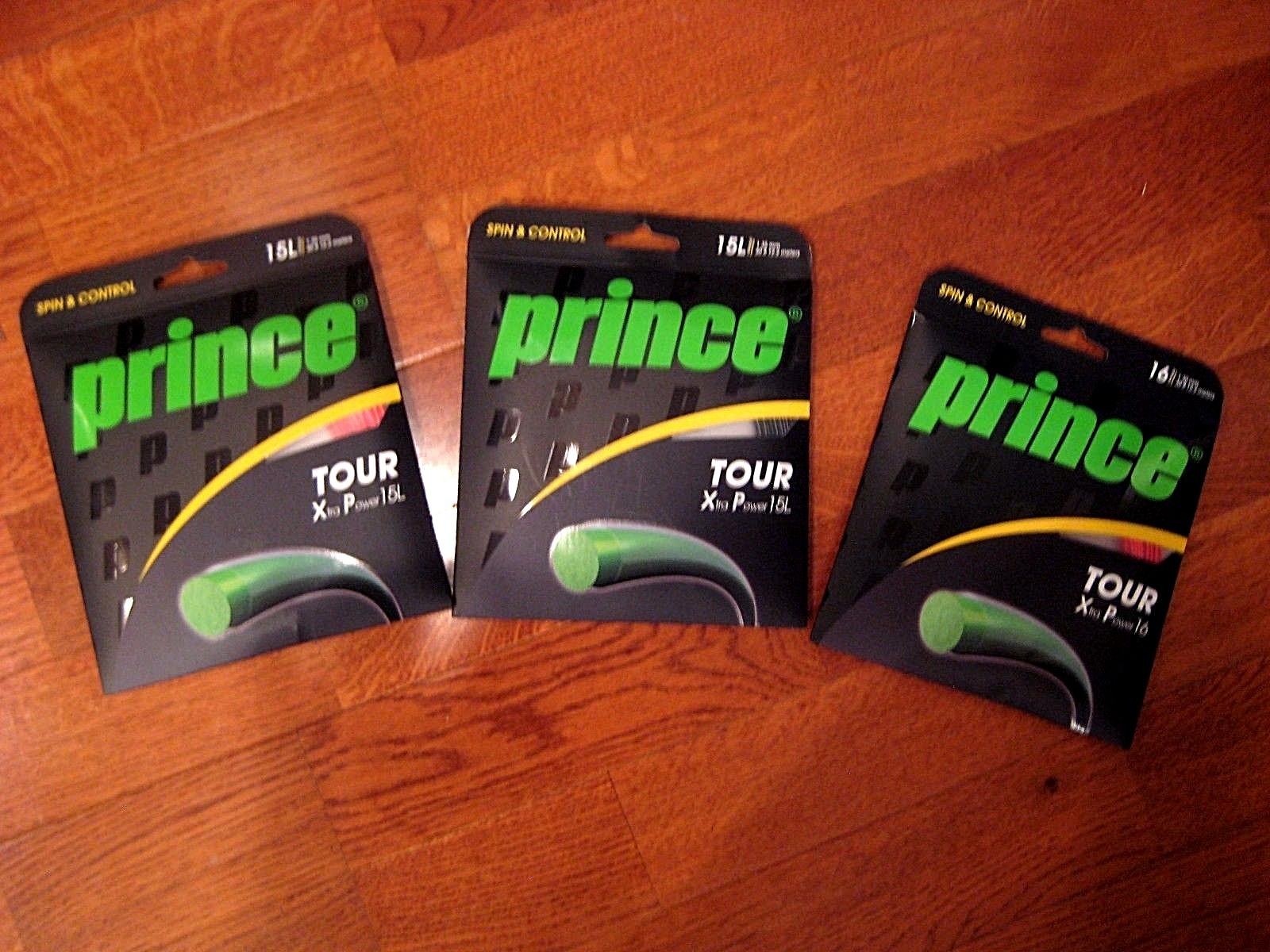 Prince Tour XP Xtra Power Tennis String Set (Choice of 15L or 16 guage ...