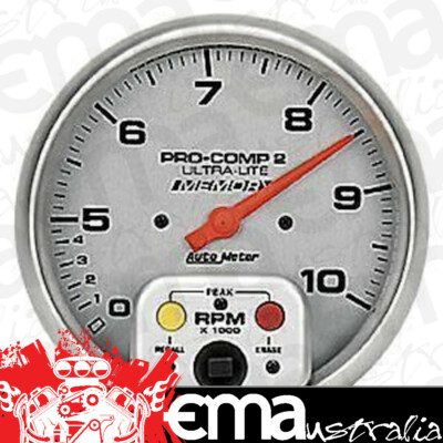 AutoMeter AU4499 Ultra-Lite 5" Tachometer 0-10000 RPM Dual Range with ...