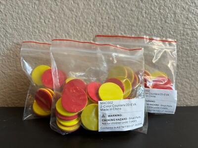 2 Color Foam Math Manipulatives Counters For Home And School 3 Bags Of ...