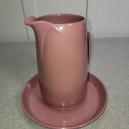 Frankoma Pottery Plainsman 9 5/8” Large Pitcher In Woodlawn MAUVE PINK ...