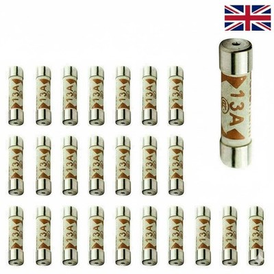 13A fuse Plug Top Domestic Fuses Household Mains 13amp Cartridge Fuse ...