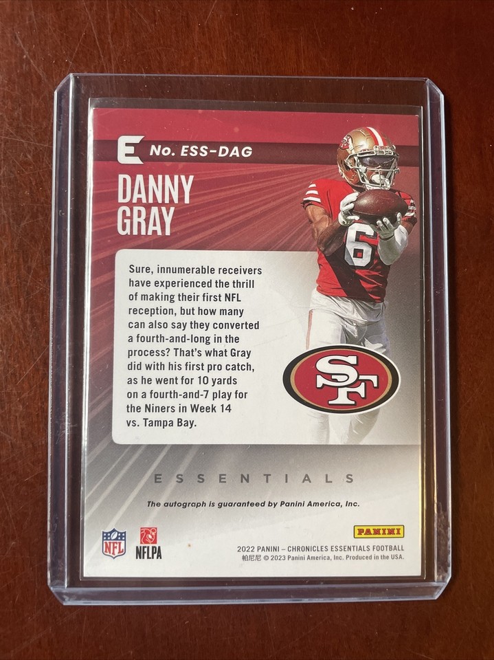 2022 Panini – Chronicles Essentials Danny Grey Autographed Rookie Card ...
