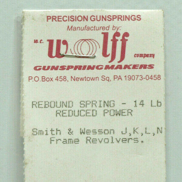 Wolff S&W Rebound Spring 14 lb Reduced Power Smith & Wesson J,K,L,N ...