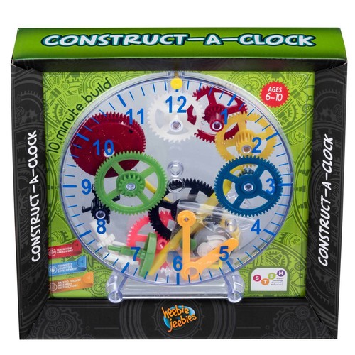 Construct Clock Educational Science kids Toy Learn about Time Cogs ...
