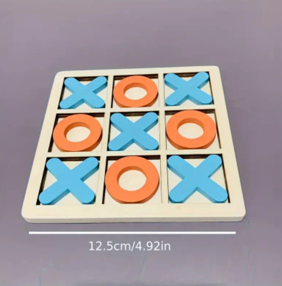 Wooden Noughts And Crosses / Tic Tac Toe Game - Various Colours -New ...