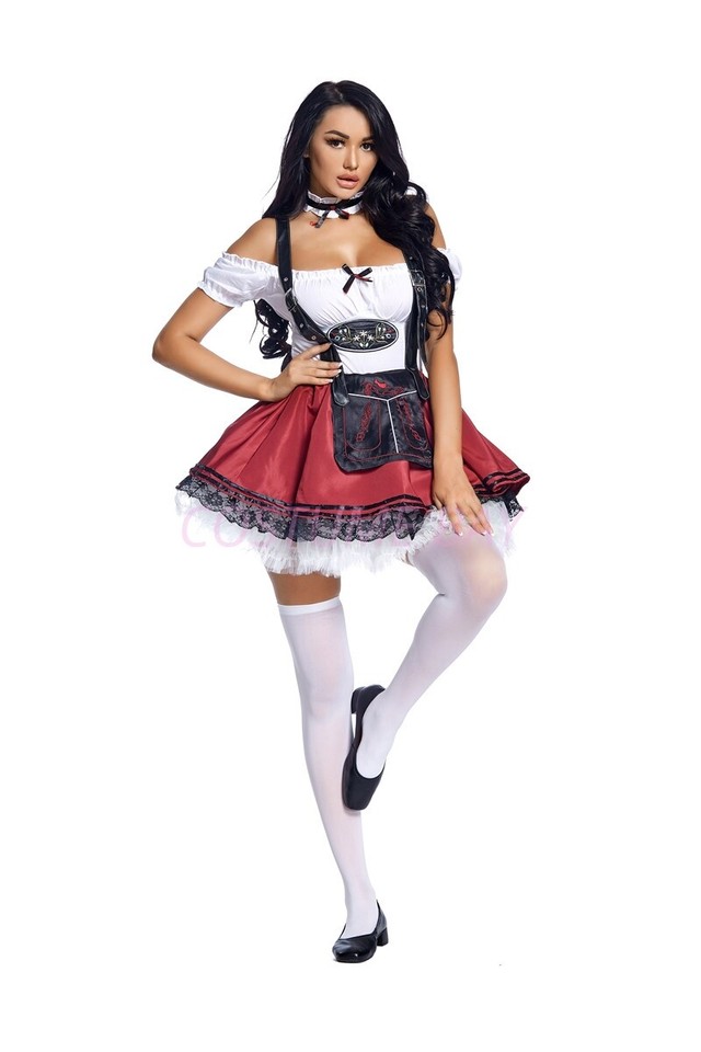 Oktoberfest Beer Girl Costume Octoberfest German Bavarian Wench Maid ...
