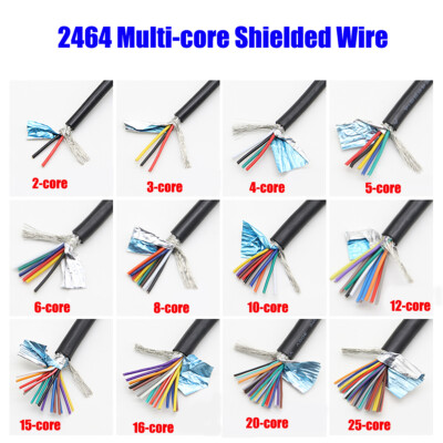 UL2464 Double-layer Shielded Cable 2-25 Cores Signal Wire 28/26/24/22 ...