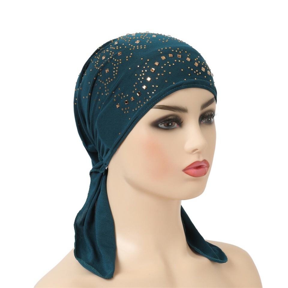 Muslim Women Hats Turban Bonnet Cancer Chemo Caps Indian Beanie Islamic ...