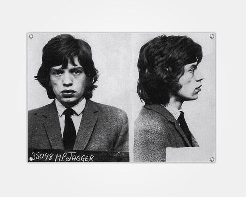 Mick Jagger Wood Print 24"x15" | Celebrity Mugshot Booking Photo Pop ...