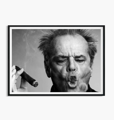 Jack Nicholson Cigar Poster, Jack Nicholson Smoking Art Print Poster or ...