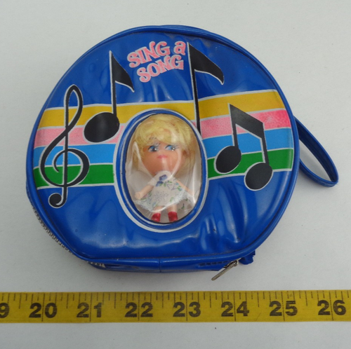 Vintage Mattel Liddle Kiddles Bag Purse with Doll Sing A Song Blue with ...