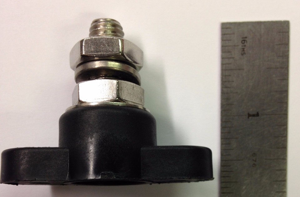 Red & Black Junction Block Power Post KIT Insulated Terminal Stud 3/8 ...