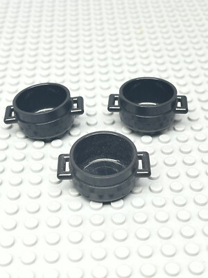 Lot Of LEGO Black Utensil Cauldron Container Handles 3x3x1 3/4 Pirates ...