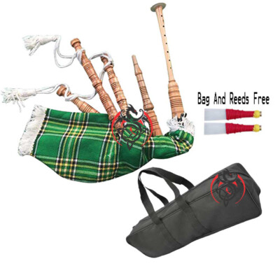 Baby Toy Mini Bagpipe with Green Tartan Cover & Cord Bag and Reed | eBay