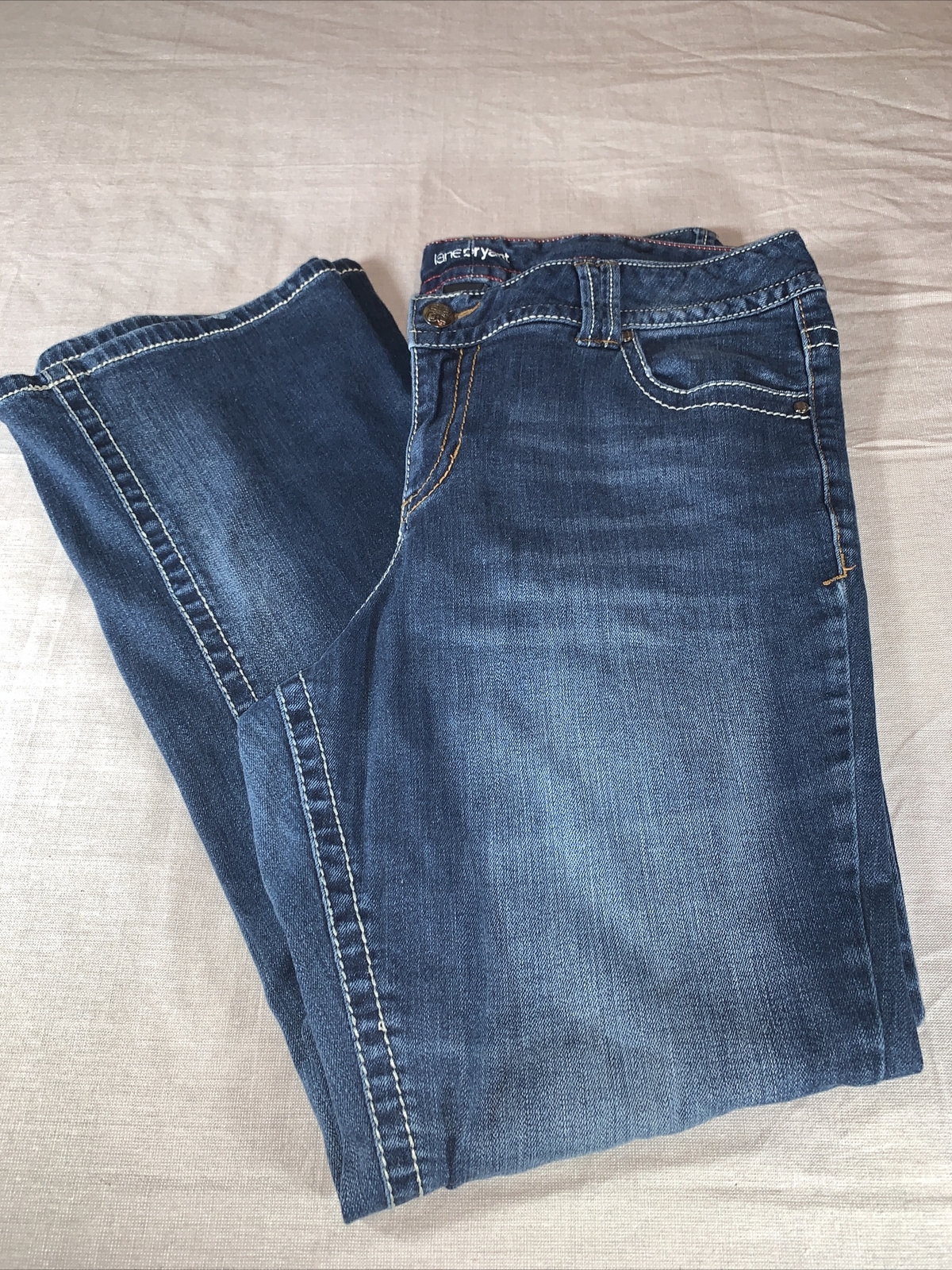 Women's Lane Bryant Jeans Distress Embroidery Pockets… - Gem