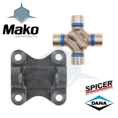 1330 Series Rear Driveshaft SPICER U Joint 5-213X + Flange Yoke 2-2 ...