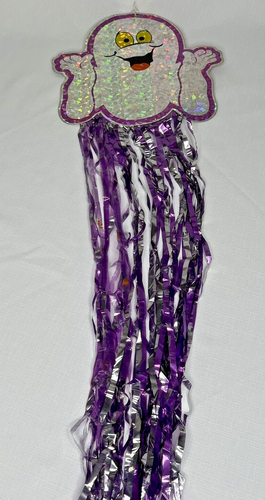 Vintage Large Die Cut Halloween Ghost Metallic Foil Streamers Wall ...