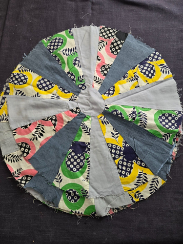 6 large vintage quilt tops round wagon wheel 16" 1930's? cotton | eBay