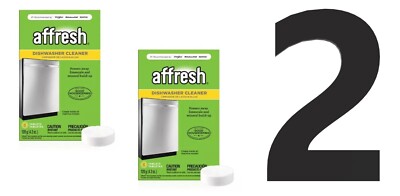 2 TWO BOXES Affresh W10549851 Dishwasher Cleaner 6 Tablets In Each Box ...