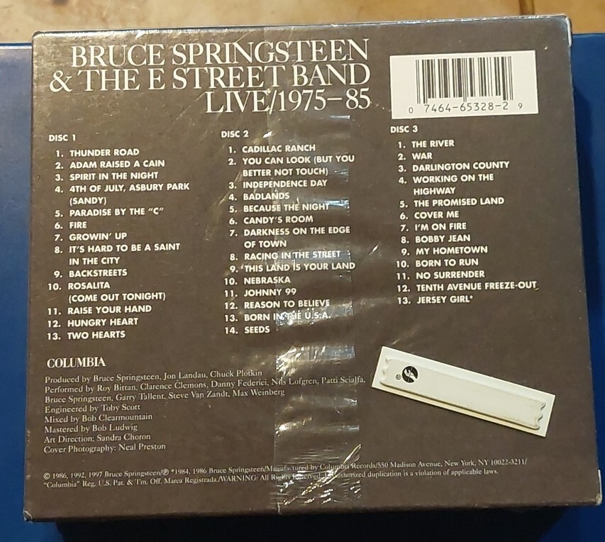 Bruce Springsteen - Live 1975-85 (3 Cd's In Double Jewel Case) [New CD ...