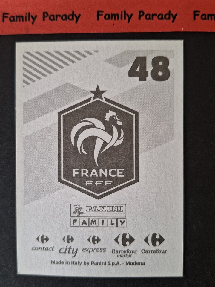 Ousmane Dembélé Giroud #48 Sticker Image Panini Carrefour Team France ...