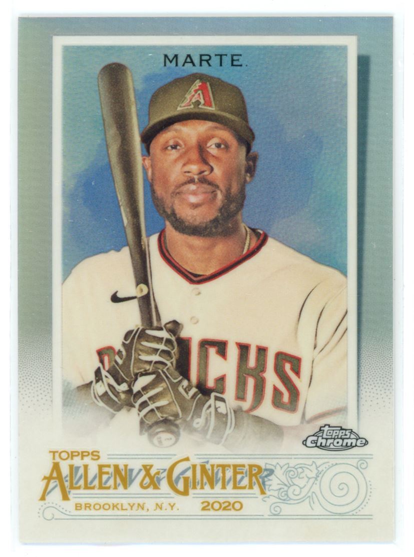 2020 Topps Allen & Ginter Chrome Refractor Starling Marte Arizona ...