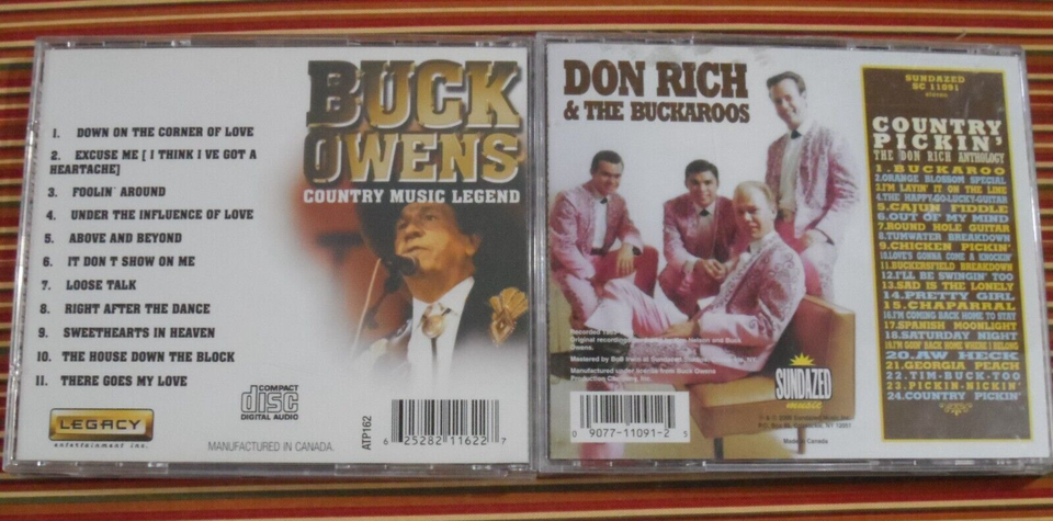 Don Rich & the Buckaroos / Buck Owens 2 CD Lot Country Pickin / Country ...