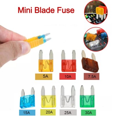 Auto Mini Blade Fuse Pack – 5A 7.5A 10A 15A 20A 25A 30A ATM Fuses for ...