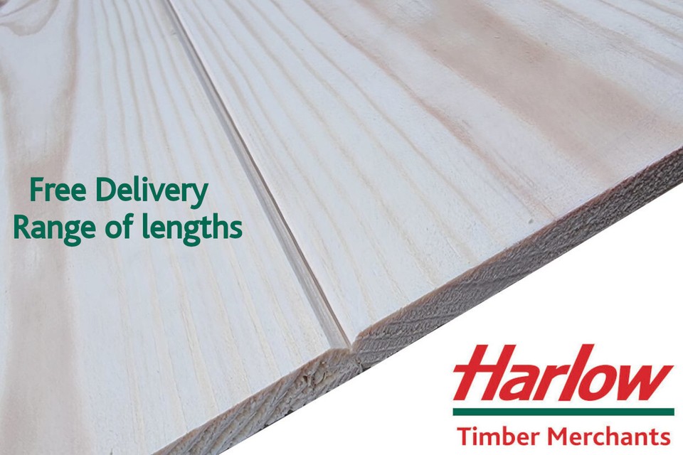 Timber Cladding Matchboard Groove V 19x125mm (16x113mm Fin) T&G Tongue ...