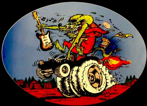 RAT FINK STICKER “ELECTRIC GUITAR” 3 3/4” X 2 3/4 GLOSSY | eBay