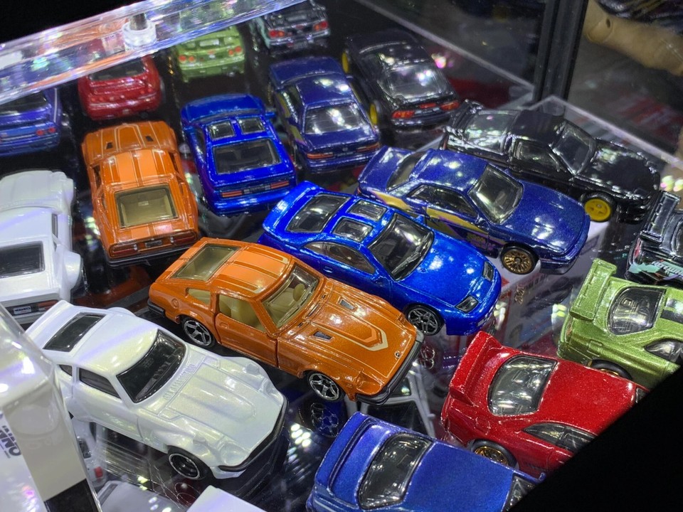 Car Display Case 4 Tier Acrylic LED Light 1/18 Model 1/24 Diecast 1/64 ...