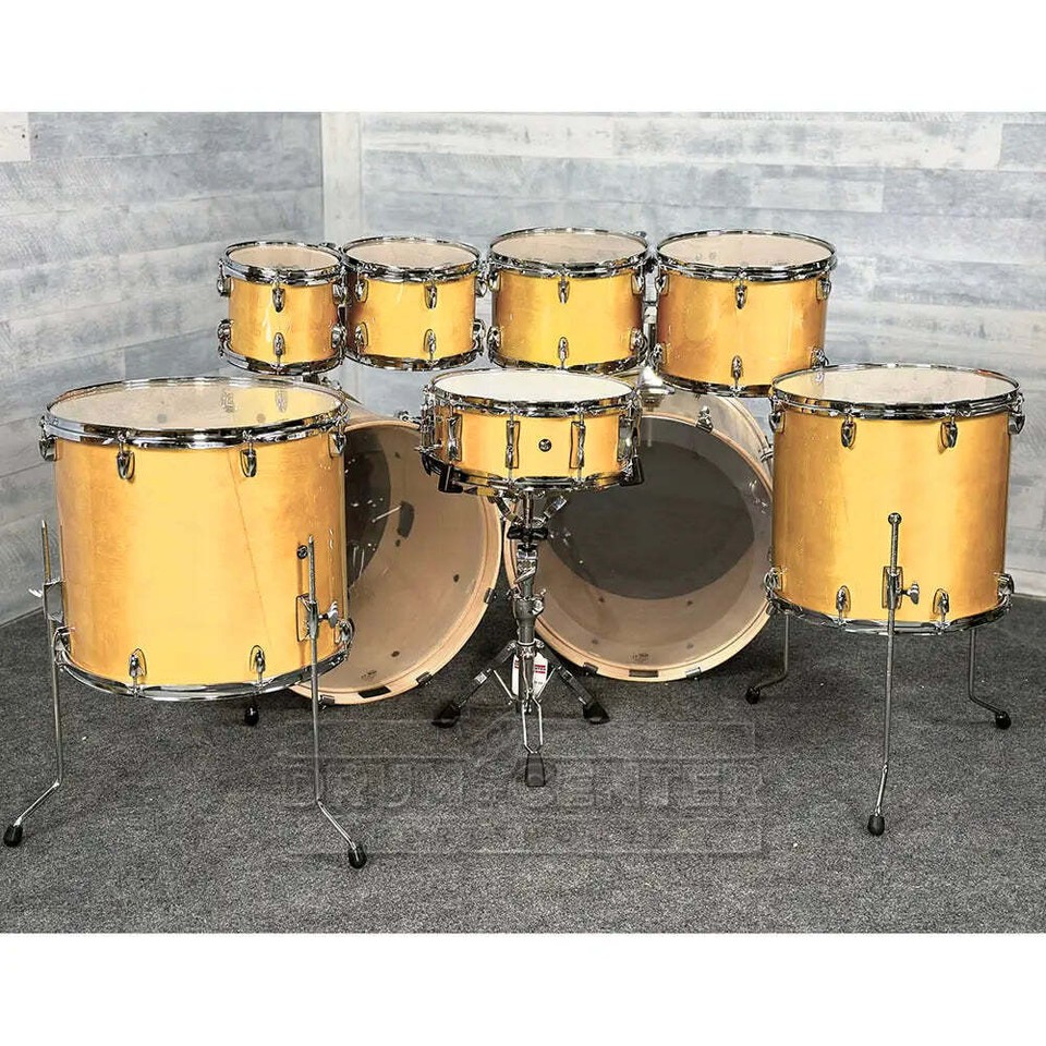 Yamaha Stage Custom Birch 9pc Drum Set (22" Double Bass) Natural Wood ...