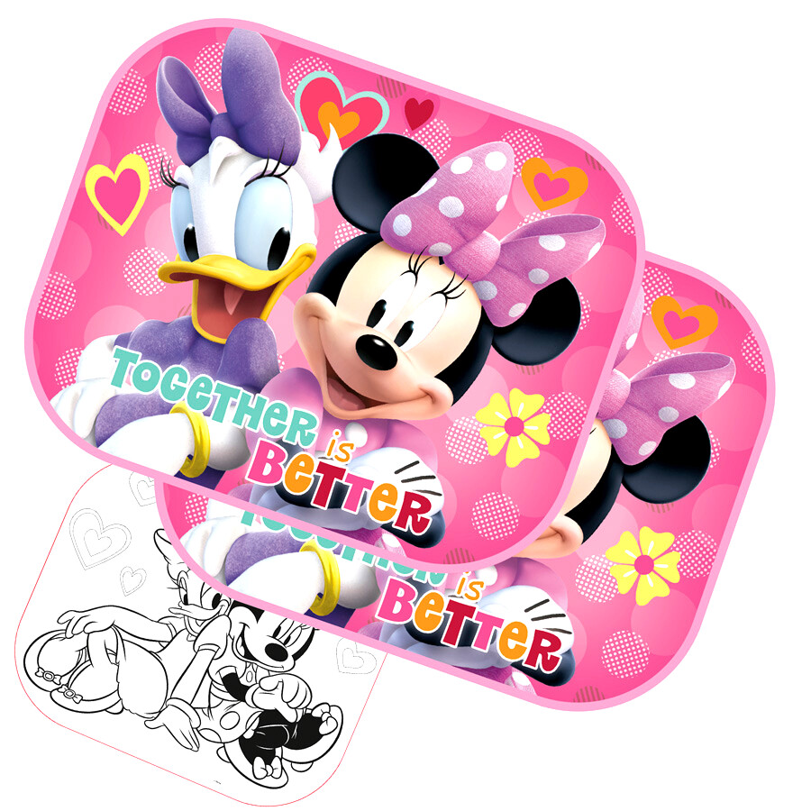2x Disney Minnie Mouse Sunshade Baby Girl Kids Children Car Window Sun ...