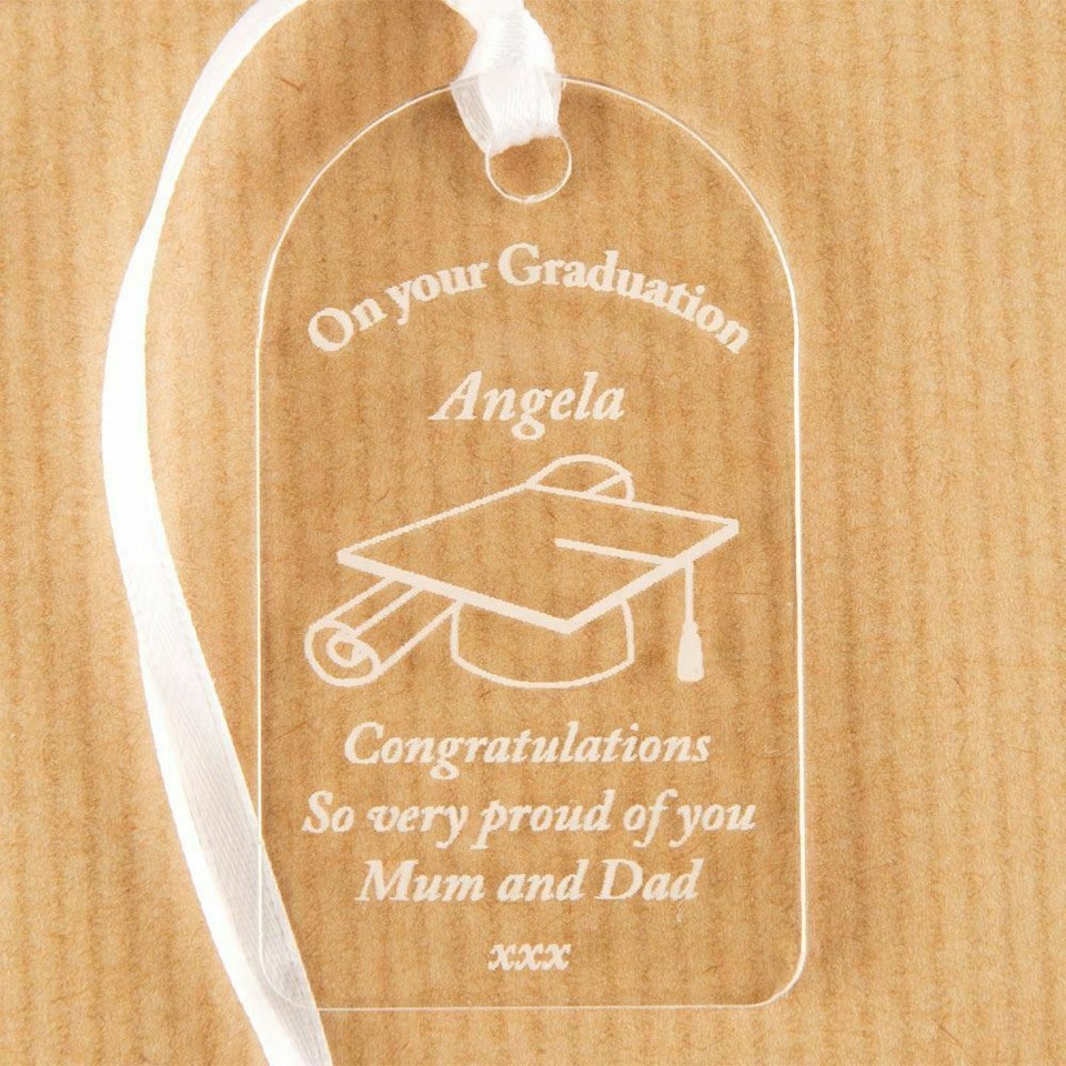 Engraved Graduation gift tag, Personalised Graduation bottle tag ...