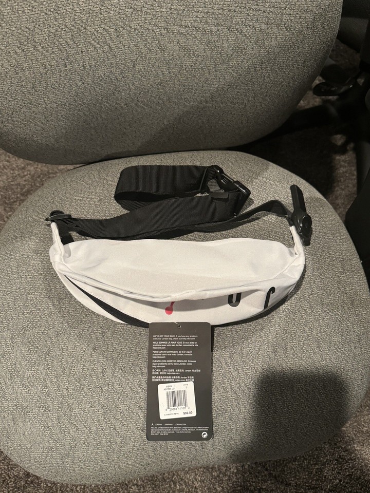Nike Air Jordan Crossbody White Bag Fanny Pack Hip Waist Belt 9B0533 ...