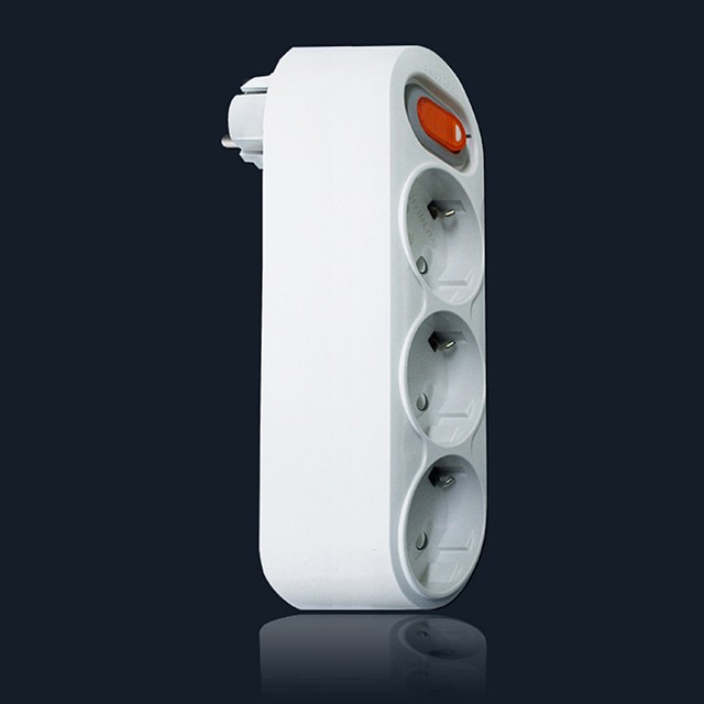 Switch - 90 Degree Rotating Electrical Power Outlet Strip Plug Socket ...