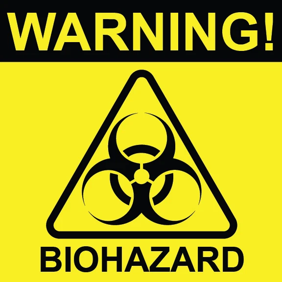Linen Printable Sign Biohazard Labels