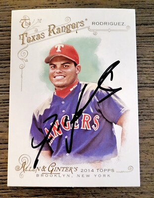 IVAN RODRIGUEZ Signed 2014 Topps Allen & Ginter #230 Texas Rangers Card ...