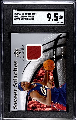2006-07 sweet shot sweet stitches materials LeBron James sgc 9.5 | eBay
