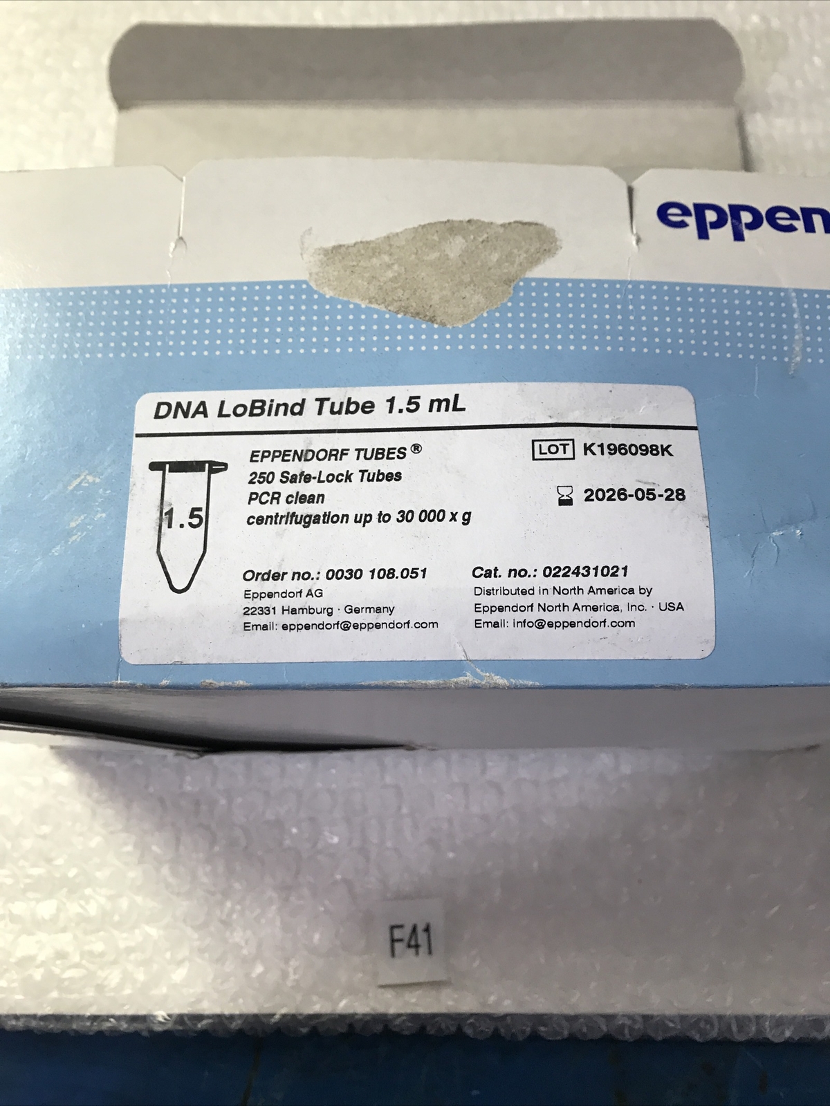 *NEW SEALED (200) Eppendorf 0030 108.51 DNA LoBind Tube 0.5mL ...