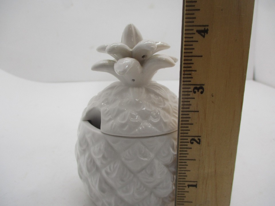 White Ceramic Pineapple Shape Sugar Bowl | eBay