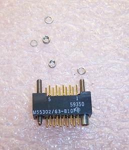 QTY (2) MS55302/63-B10F TI 10 POSITION RECTANGULAR MIL-SPEC CONNECTORS ...