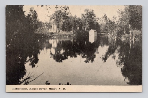 Postcard Reflections Mouse River Minot ND ~ Unposted | eBay