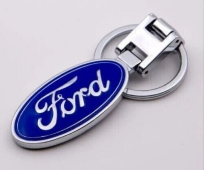 NEW Ford Metal Car Logo Keychain Keyring SIlver Key Fob Gift for ...