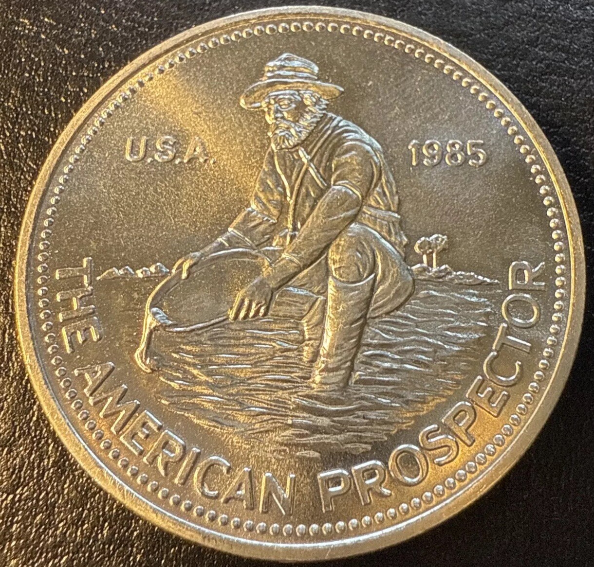 1985 Prospector Coin Engelhard Round 1 Troy Oz Silver .999 Fine Slight ...