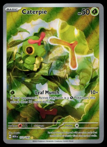 Caterpie 172/165 Scarlet & Violet 151 Illustration Rare Holo Pokemon ...